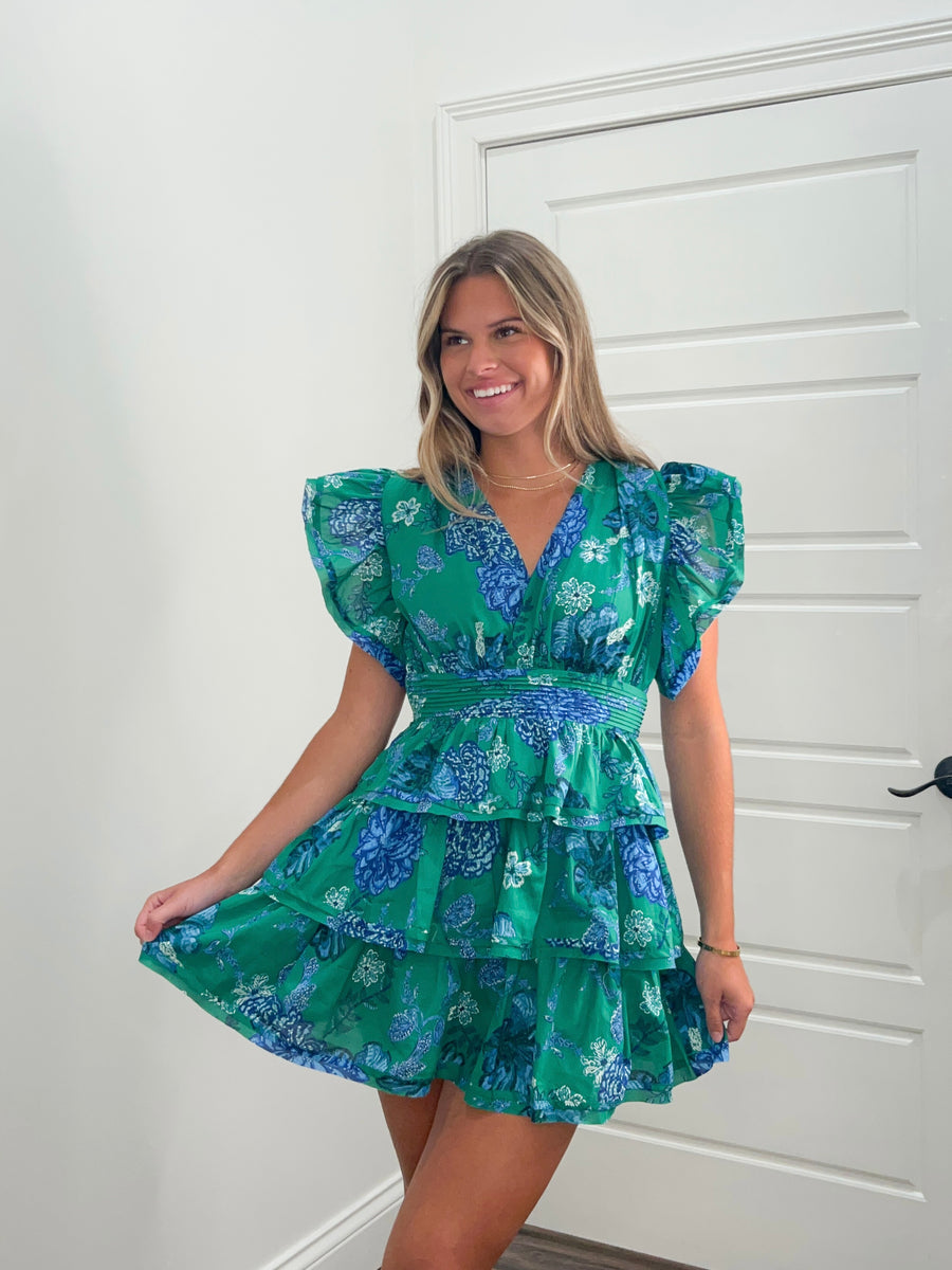 Stick Around Green Ruffle Dress – Peacocks & Pearls Lexington