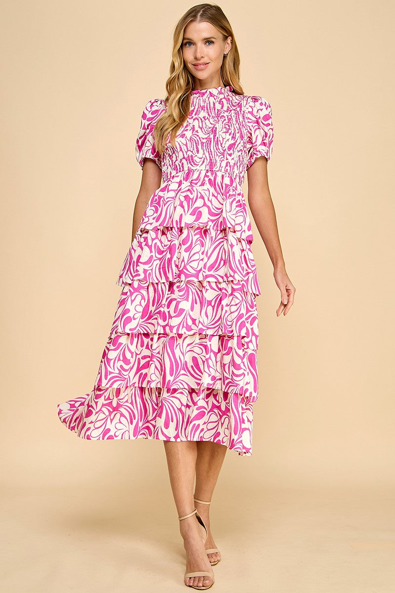 Pink Pulse Midi Dress – Peacocks & Pearls Lexington