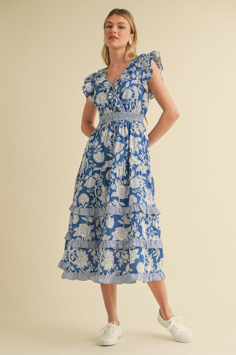 Calm Currents Midi Dress – Peacocks & Pearls Lexington