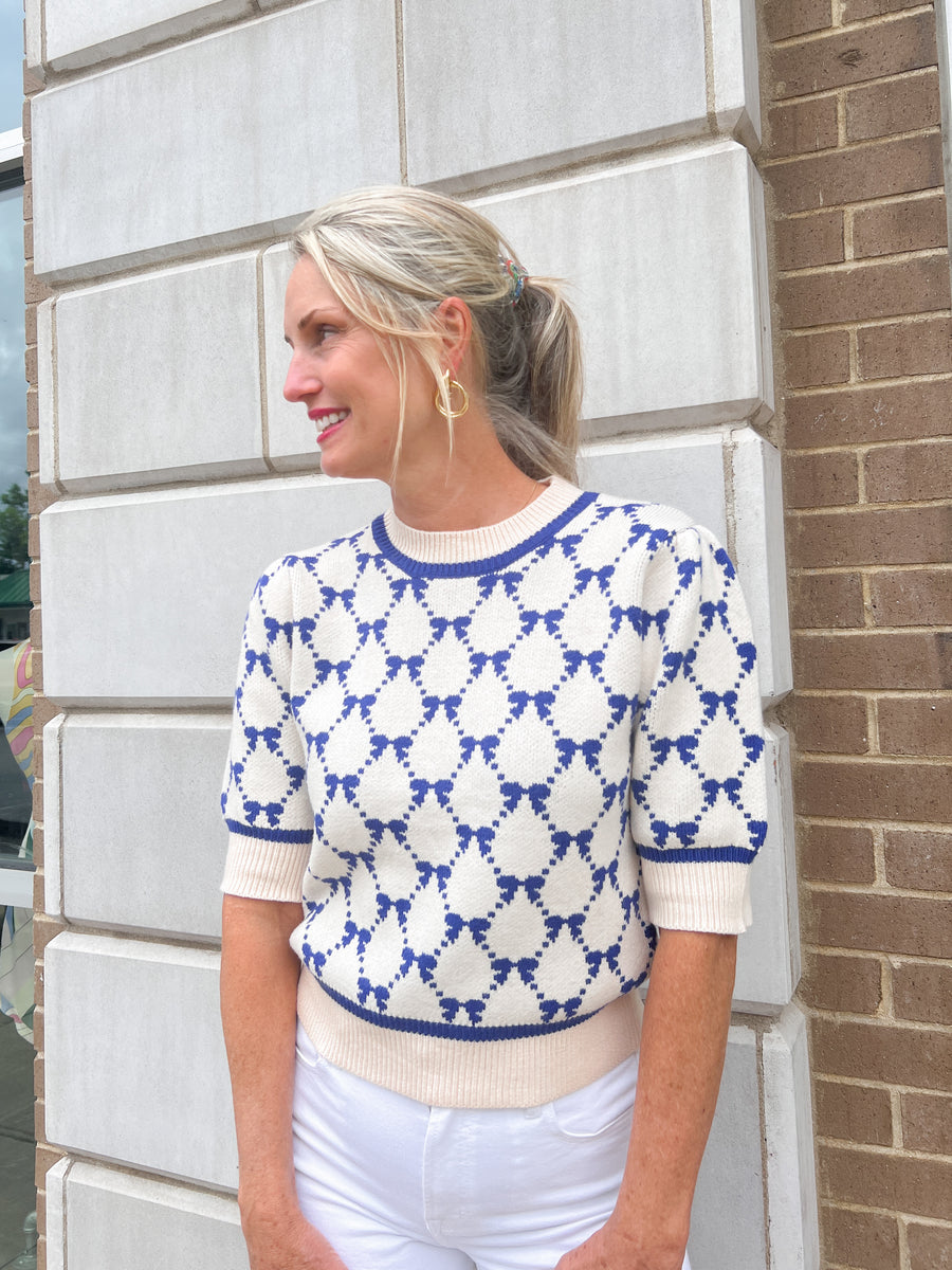 Big Bow Nation Top – Peacocks & Pearls Lexington