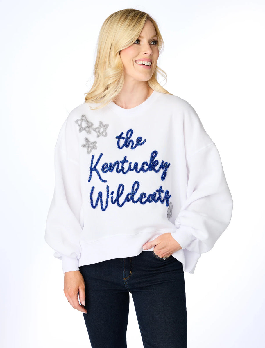 The Glitter Script Balloon Pullover Kentucky – Peacocks & Pearls Lexington