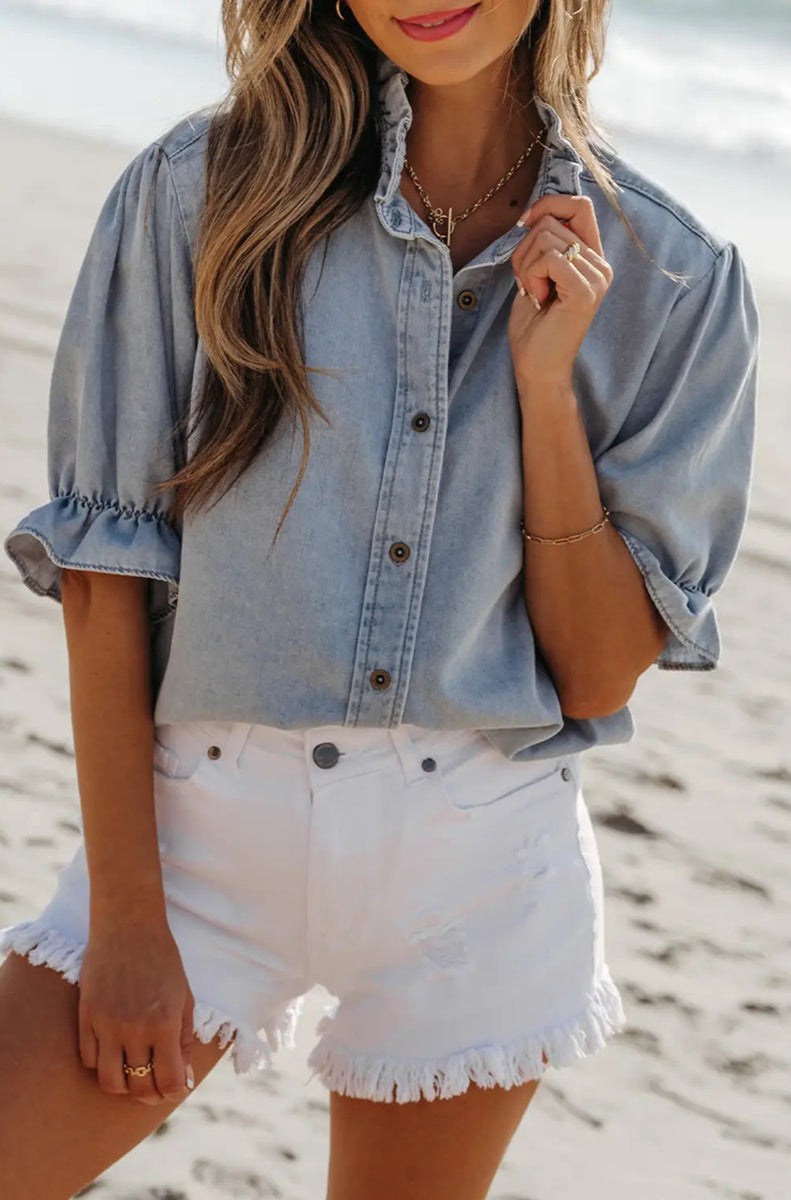 Sunday Denim Top – Peacocks & Pearls Lexington