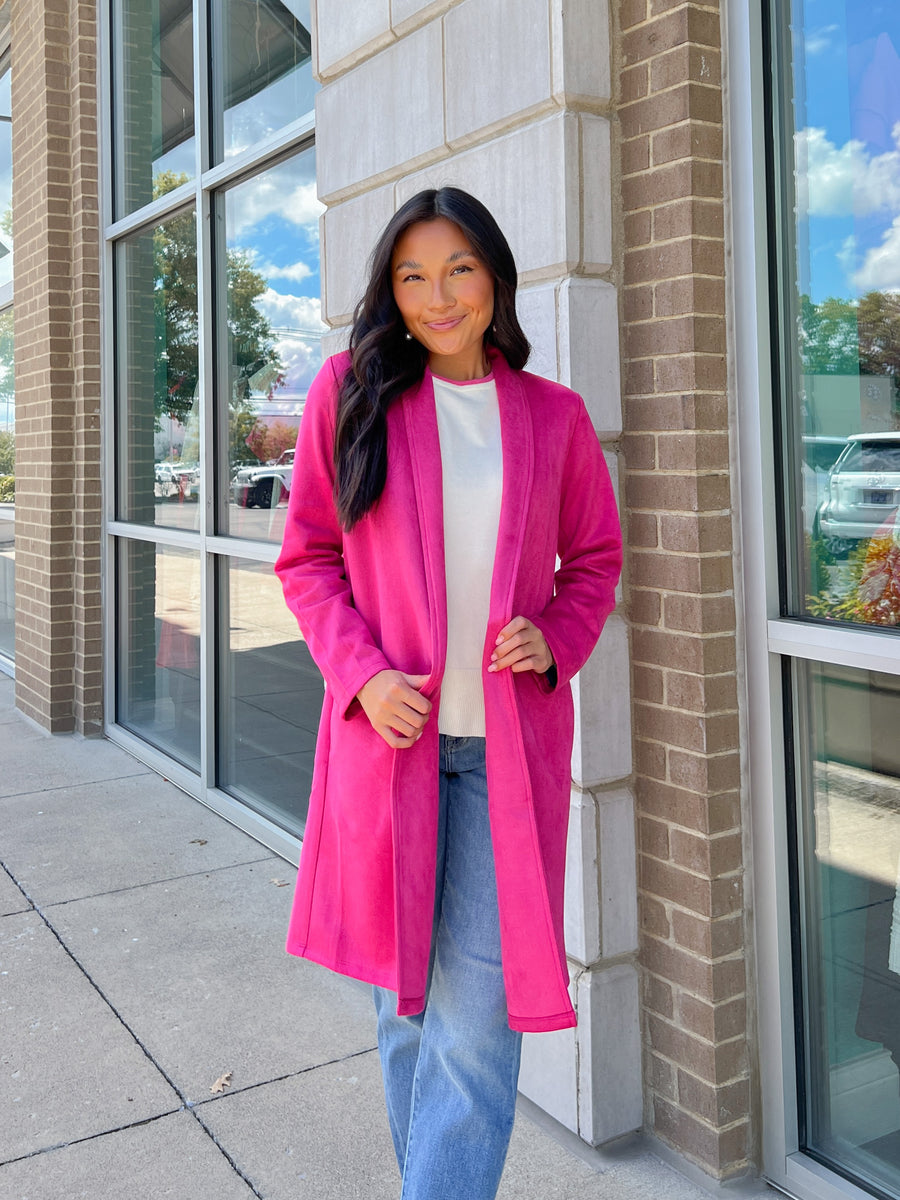 Raspberry Coated Jacket – Peacocks & Pearls Lexington