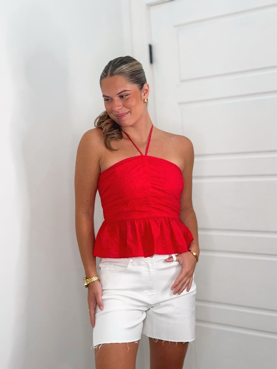 Ruby Twist Top – Peacocks & Pearls Lexington