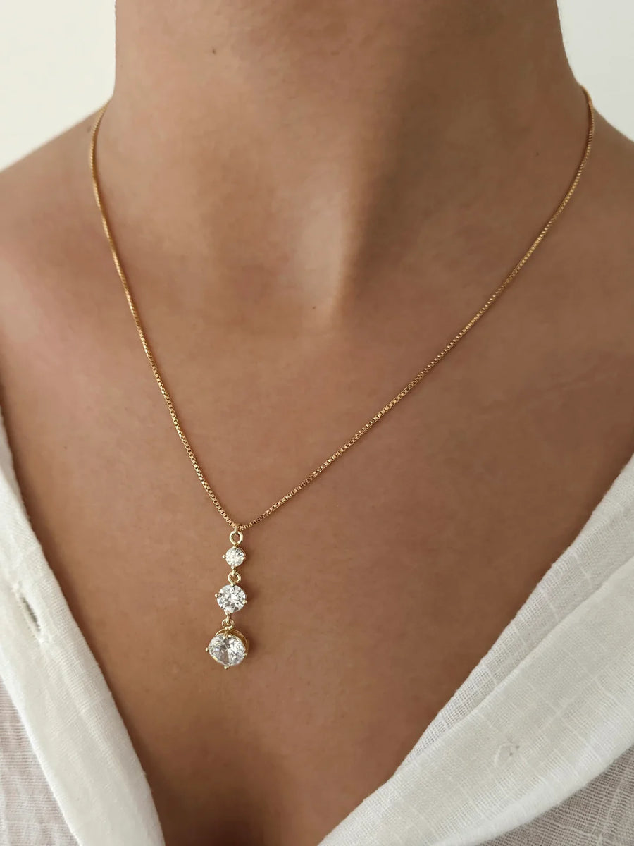Sam CZ Necklace – Peacocks & Pearls Lexington