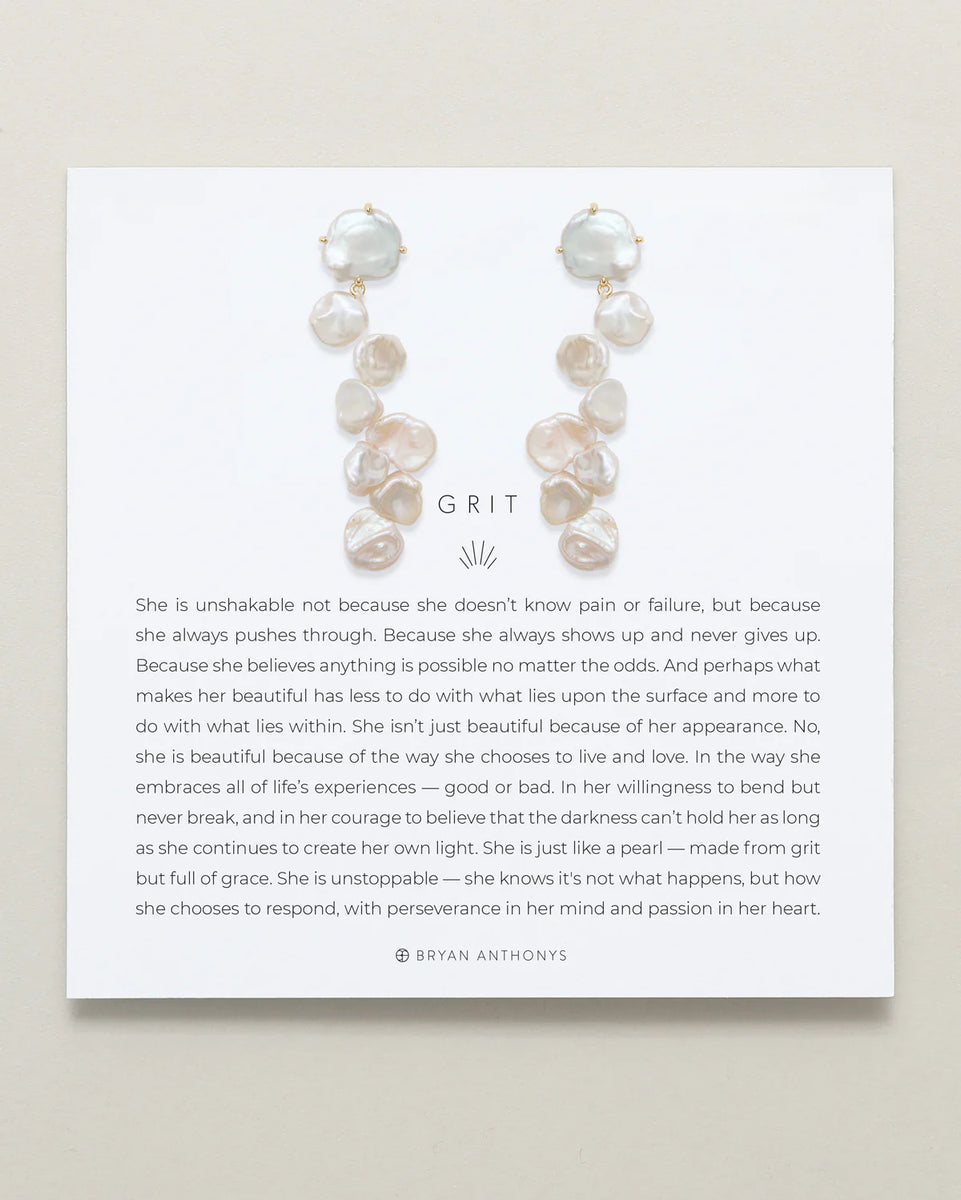 Grit Statement Earrings- 14k Gold – Peacocks & Pearls Lexington