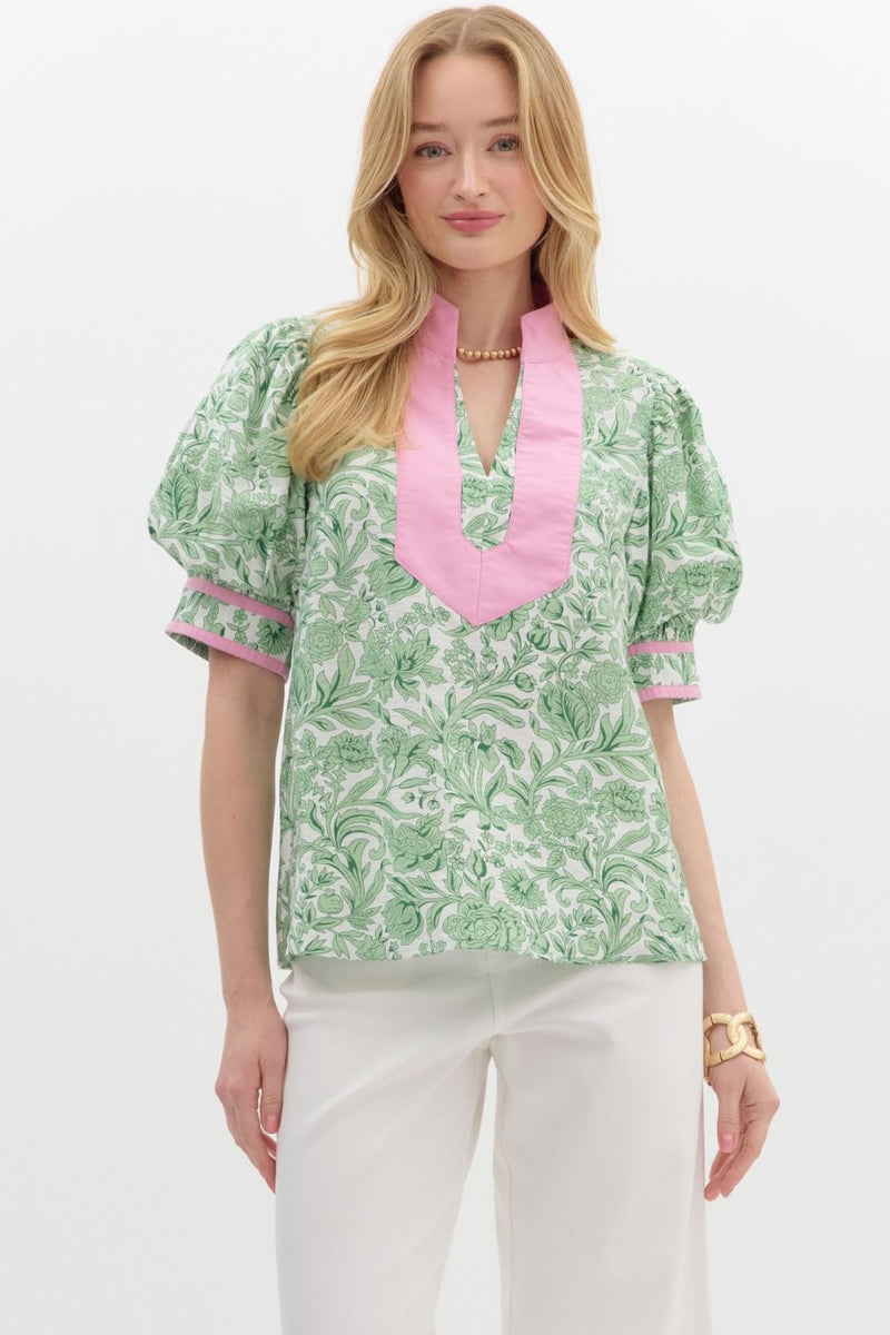 Pink Sprout Top – Peacocks & Pearls Lexington