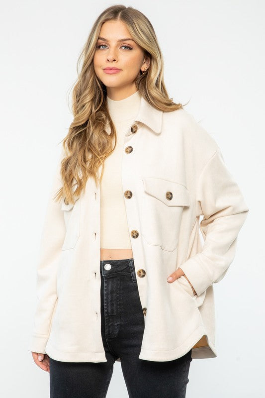 Cream Suede Button Up Jacket – Peacocks & Pearls Lexington