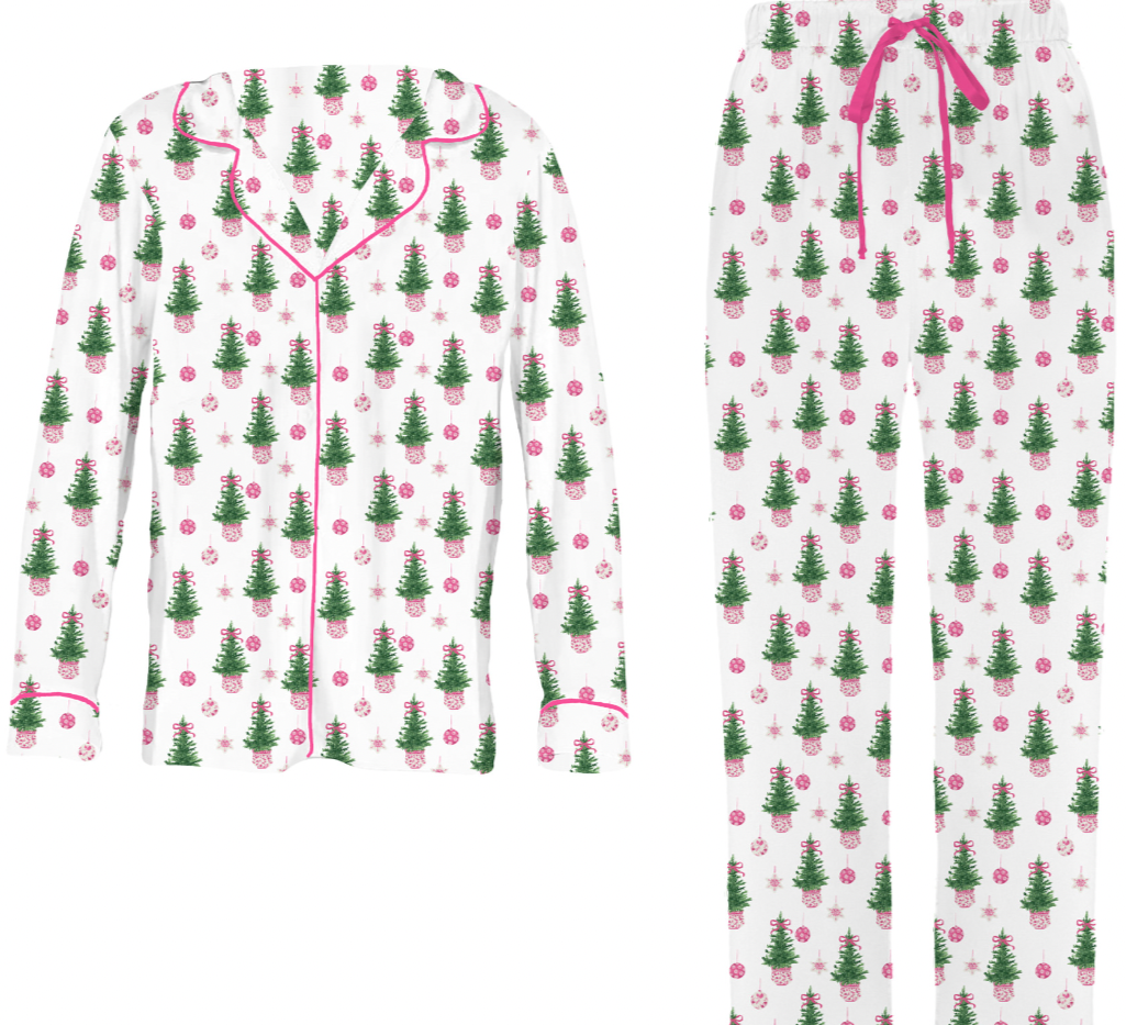 Fancy & Festive Pajama Set – Peacocks & Pearls Lexington